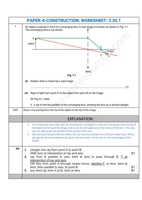 IGCSE Physics Constructions for Light-4 | PDF