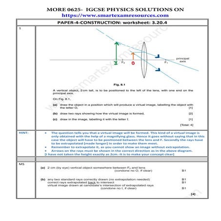 IGCSE Physics Constructions for Light-4 | PDF