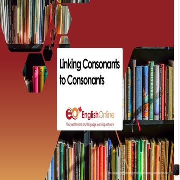 linking consonants to consonants | PPT
