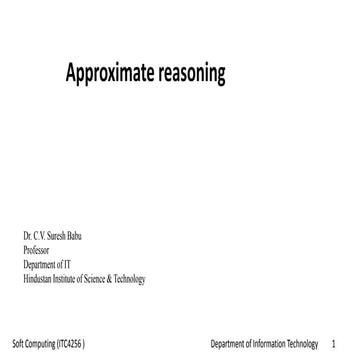 Fuzzy Logic Approximate Reasoning Ppt 