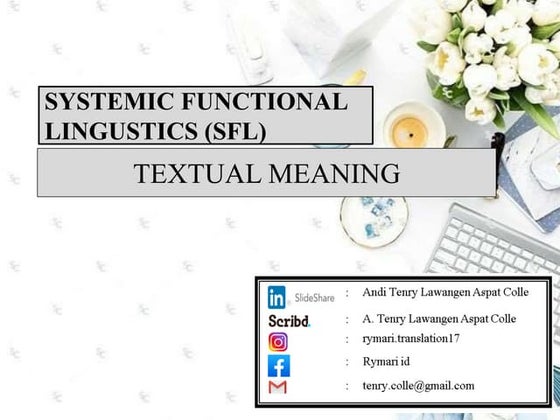 The grammar of Textual Meaning | PPT