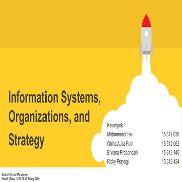 Chapter 3 Information Systems, Organization, and Strategy | PPTX