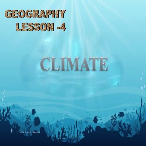 CLIMATE, Geography Class 9,CBSE | PDF