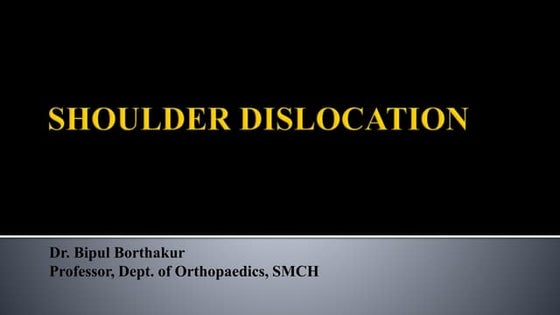 Shoulder dislocation | PPT