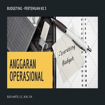 Anggaran Operasional | PDF