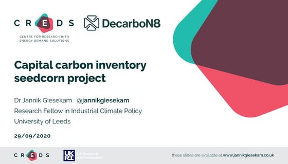Cut Carbon Symposium: Taking a whole life decarbonisation approach | PPT