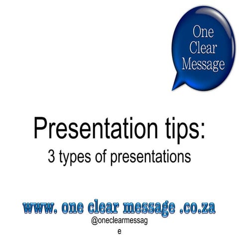 3 types of presentations | PPT