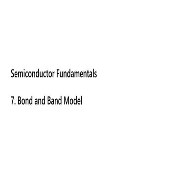 Semiconductor Fundamentals 3.1 | PPT