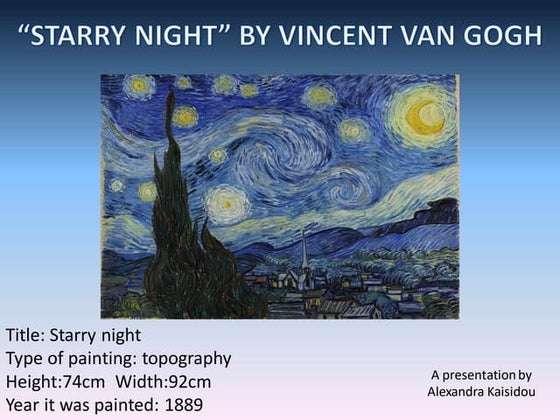 THE STARRY NIGHT ( analysis) | PPTX