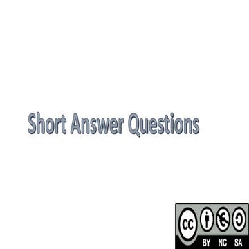3. short answer questions | PDF