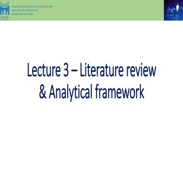 3. lecture 3 literature review & analytical framework development | PPT