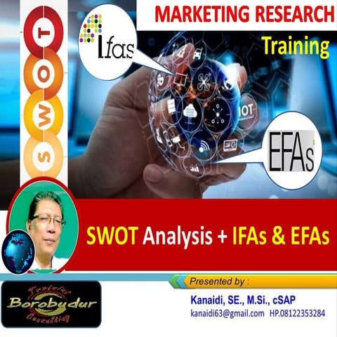 SWOT + IFAs & EFAs Analysis _"Training MARKETING RESEARCH" | PPTX