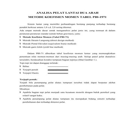 Tabel momen primer cross + | DOCX