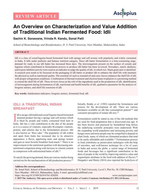 Fermentation Of Idli Pdf