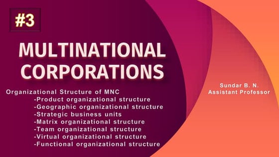 Organisational structure in MNCs | PDF