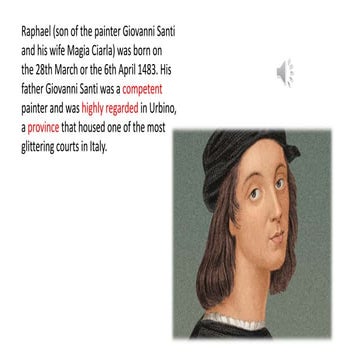 Raphael biography for Greek ESL students | PPTX