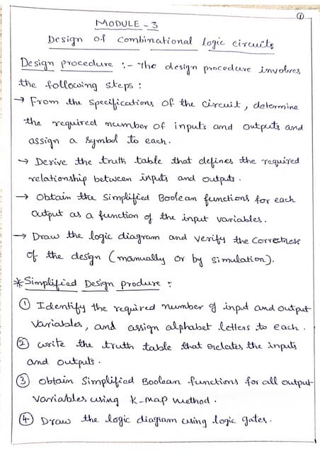 3 Module 3 Combinational Logic Circuits Pdf