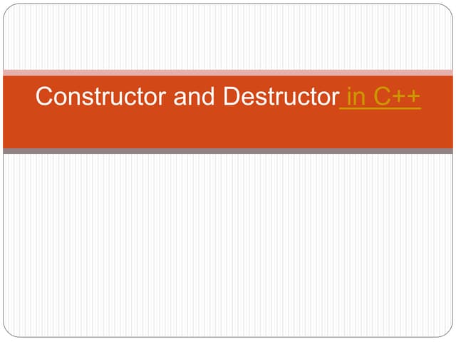 Constructors In Cpptx