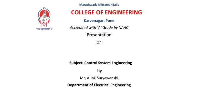 Chapter 1 basic components of control system | PPTX