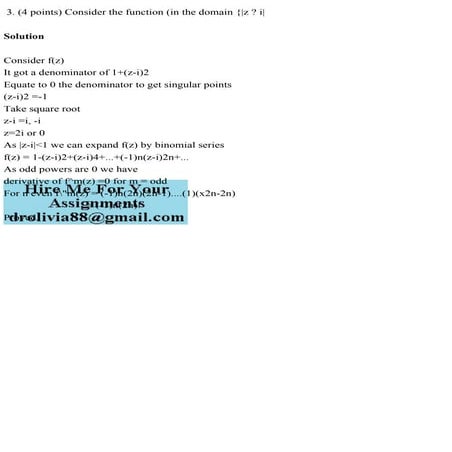 3. (4 points) Consider the function (in the domain {z i Solut.pdf