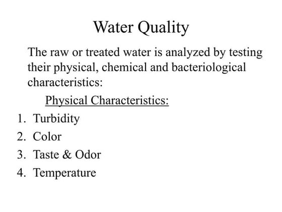 Water parameters for textile indusdtry | PPT
