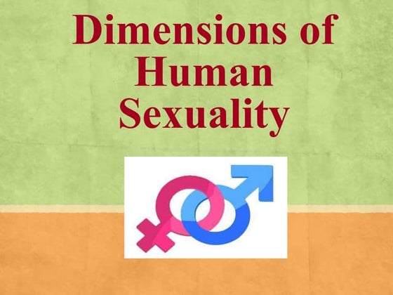 Human Sexuality Dimension Pptx