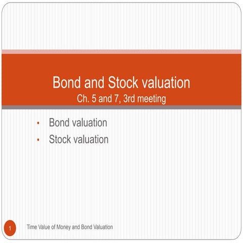 3. Time Value of Money, Risk, return and the CAPM.pptx | Stocks and Bonds | Personal Investing