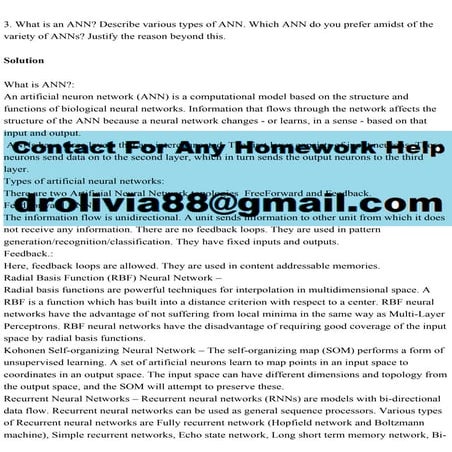3. What is an ANN Describe various types of ANN. Which ANN do you p.pdf