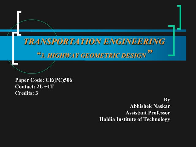 Horizontal curve- IRC 38 | PPTX