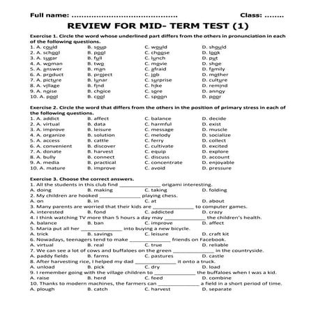 3 1 Review 1 Thêm Unit 1 Unit 3 1 Docx