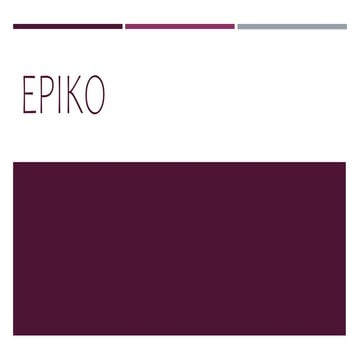 Epiko | PPTX