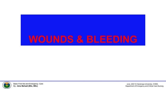 First aid management of Wound | PPT