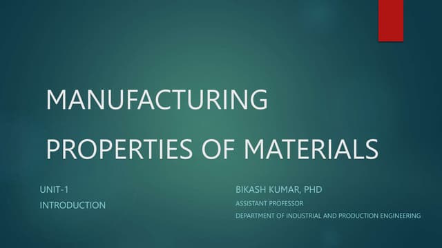 Properties of engineering materials | PDF