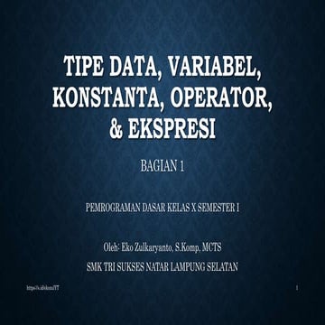 3.4 Tipe Data, Variabel dan Konstanta.pptx