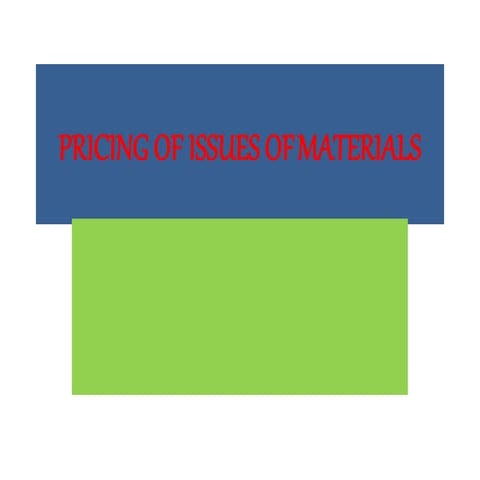 3.Material pricing.pptx cost and management accounting | PPTX