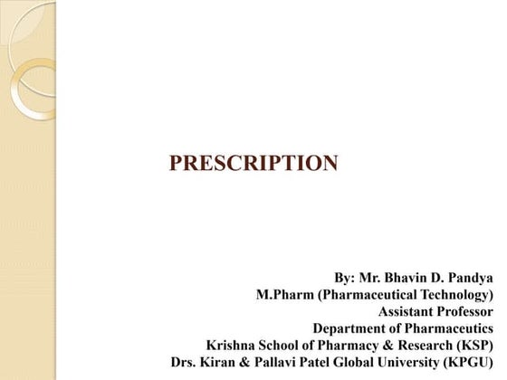 Prescription.ppt