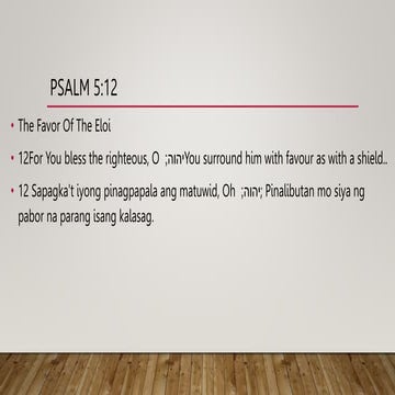 This is the presentation about psalm 5:12 | PPTX