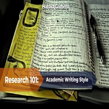 Research 101: Academic Writing Style . | PDF | Postgraduate Education ...