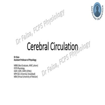 Cerebral circulation with its regulation & Brain metabolism | PDF