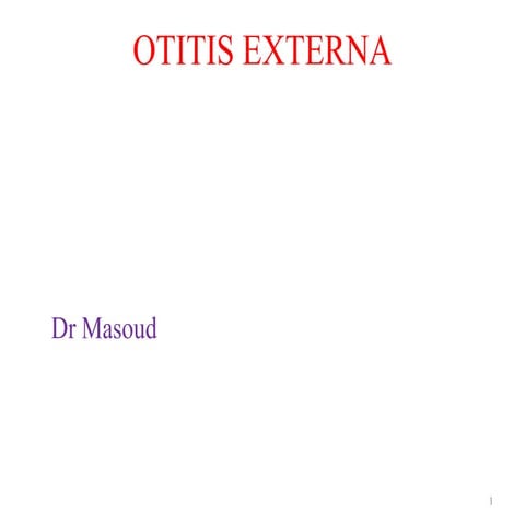 Otitis externa on human ear Pathophysiology | PPTX