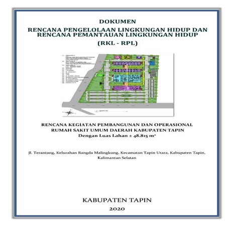 Dokumen Rencana Pengelolaan Lingkungan dan dan Rencana Pemantauan ...