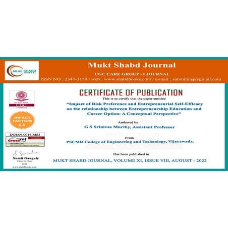 Publication certificate for publishing in journals | PDF