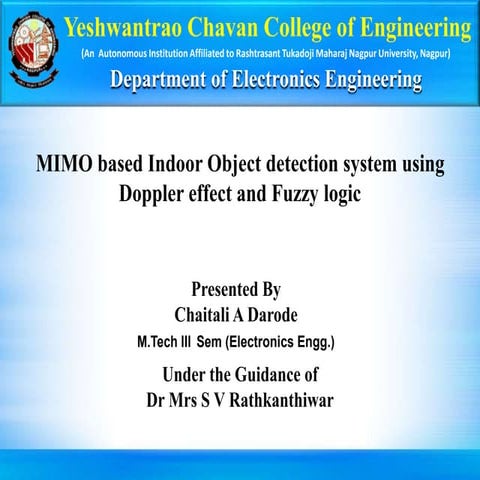 MIMO : system for indoor object detection | PPTX