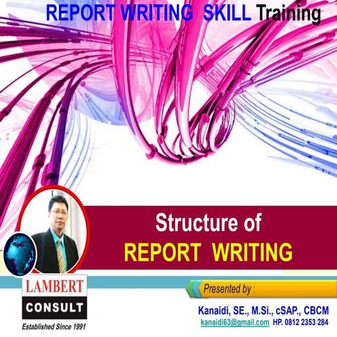 Structure of Report_ Training "Effective REPORT WRITING SKILL". | PPT