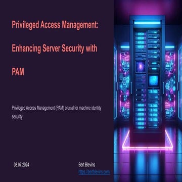 Enhancing Server Security with Privileged Access Management (PAM) for ...
