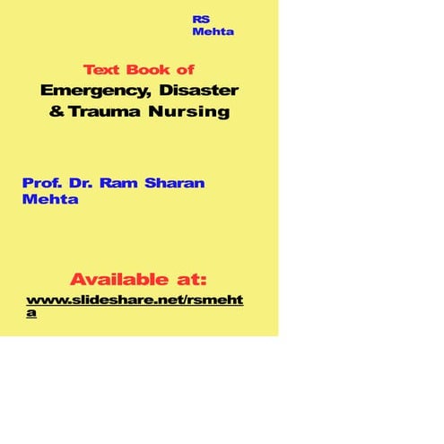 trauma and emergency nursing notes 2025 term 1 | PDF