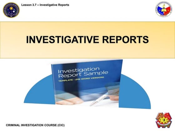 Criminal Justice 1: What is a Professional Report? | PPT