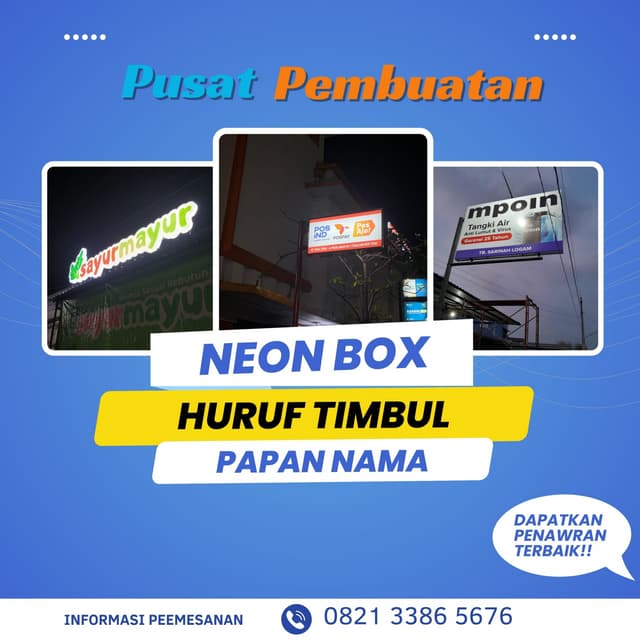 Dari TEGAL, WA 0821 3386 5692 Jasa Pembuatan Neon Box Melayani Wilayah TangerangSelatan | PDF