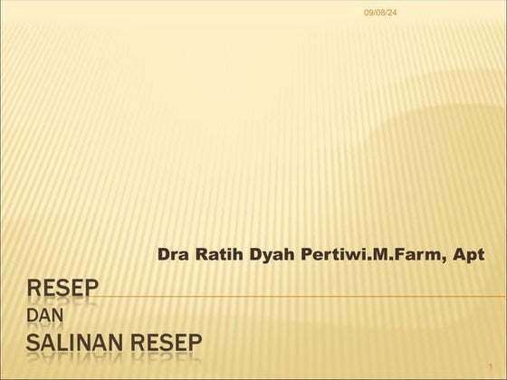 Resep farmasetika dasar dan bagian bagian resep.pptx