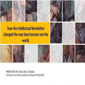 How the intellectual revolution changed the way how human see the ...